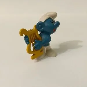 Toys | Vintage Harp Smurf West Germany Peyo Smurfs Figure | Poshmark